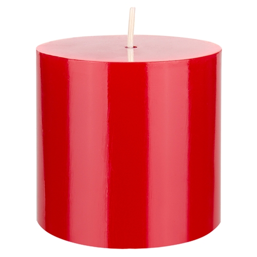 Mega Candles - 3" x 3" Unscented Round Pillar Candle - Red